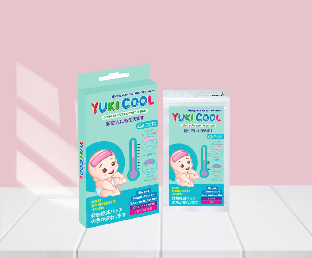 DÁN HẠ SỐT YUKI COOL Hộp 3 túi x 2 miếng – Dược phẩm Mai Hà – dpmaiha.com